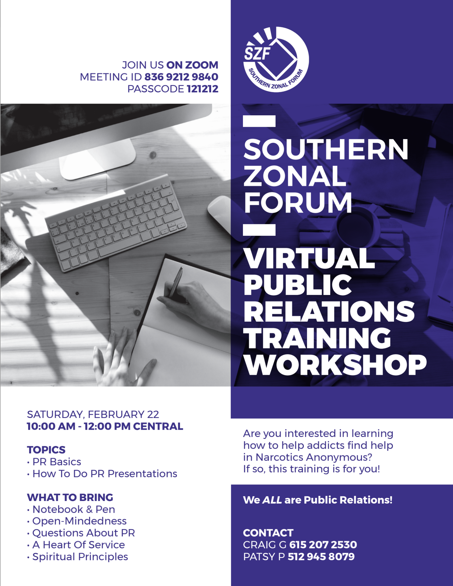 Southern Zonal Forum Virtual Public Relations Training Workshop ...