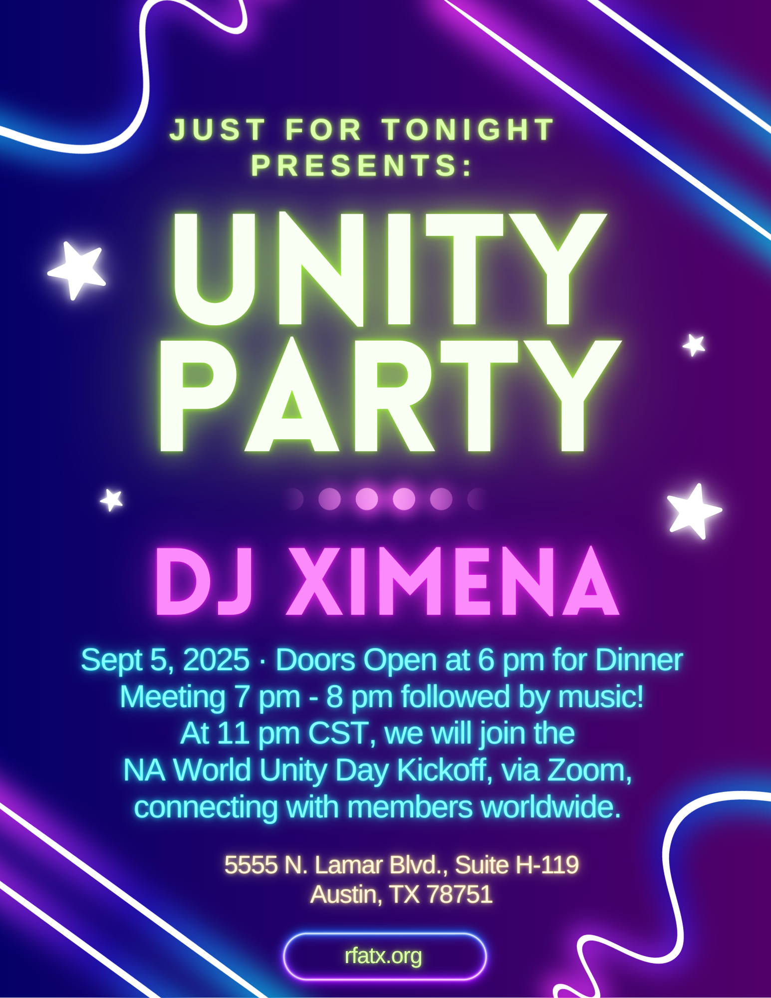 World Unity Day Kickoff Rave – Central Texas Area Narcotics Anonymous